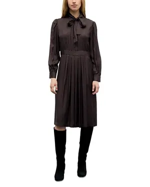Gerard Darel Cleme Tie Neck Dress - Cinnamon
