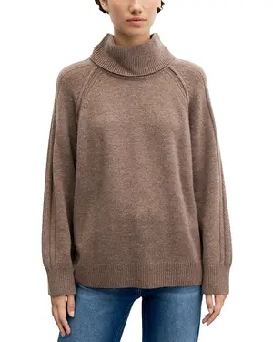 Gerard Darel Robi Wool Cashmere Turtleneck Sweater - Camel