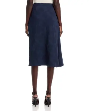 Erdem Flower Jacquard Drape Midi Skirt