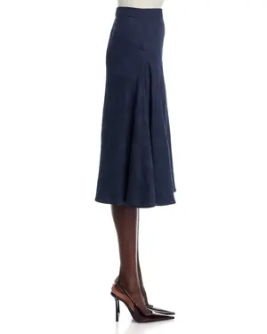Erdem Flower Jacquard Drape Midi Skirt