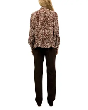 Gerard Darel Printed Tie Neck Blouse