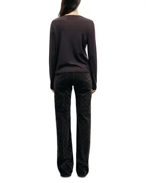 Gerard Darel Balie Wool Half Button T Shirt