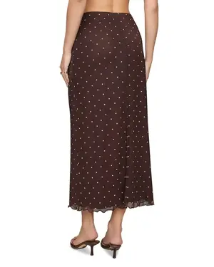 Z Supply Eda Polka Dot Mesh Midi Skirt