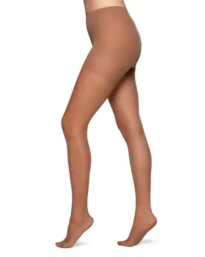 Hue Run Resist Sheer Control Top Tights - Cocoa