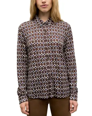 Gerard Darel Babs Print Button Front Shirt - Brown