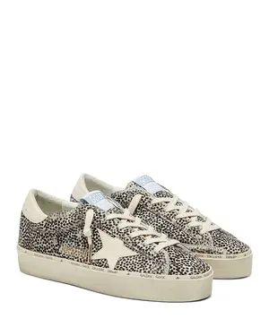 GOLDEN GOOSE Hi Star Horsy Calf Hair Sneakers - Nero/bianco