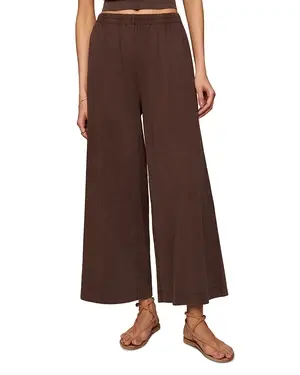 Z Supply Z Supply Scout Jersey Cotton Flare Pants Dark Chocolate