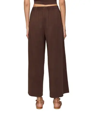 Z Supply Scout Jersey Cotton Flare Pants - Dark Chocolate
