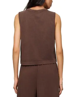 Z Supply Sloane Cotton Jersey Muscle Tee - Dark Chocolate
