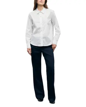 Gerard Darel Luma Cotton Button Front Shirt