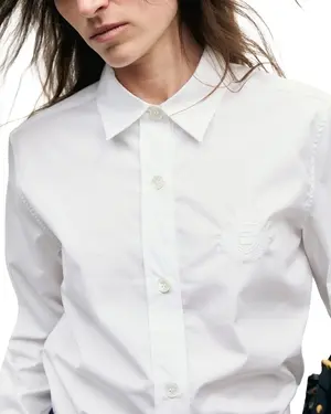 Gerard Darel Luma Cotton Button Front Shirt