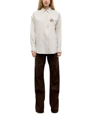 Gerard Darel Lys Logo Button Front Blouse