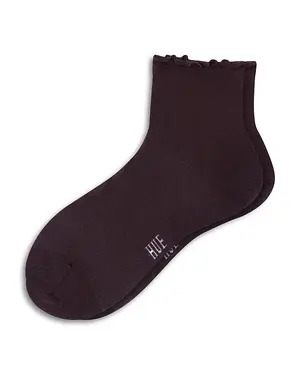 Hue Ruffle Edge Ankle Socks Java