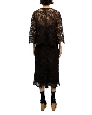 Gerard Darel Lace 3/4 Sleeve Blouse