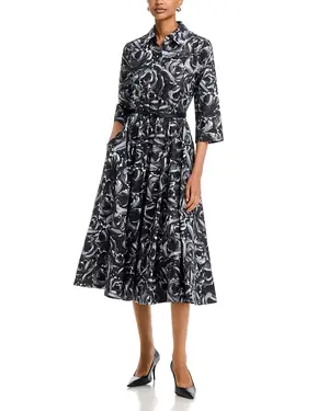 Michael Kors Printed Cotton Shirt Dress
