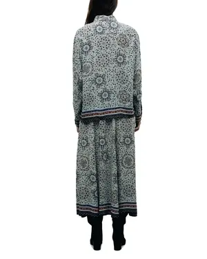 Gerard Darel Liz Printed Button Front Blouse