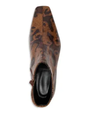 Proenza Schouler Trap Flat Python Embossed Ankle Boots
