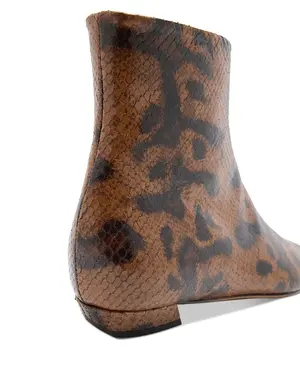 Proenza Schouler Trap Flat Python Embossed Ankle Boots