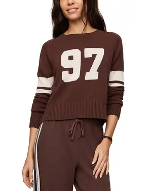 Z Supply Nineties Stand In Cotton Crewneck Sweater - Dark Chocolate