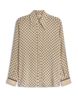 Gerard Darel Jimi Printed Button Front Blouse