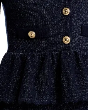 SELF-PORTRAIT Textured Knit Mini Dress