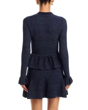 SELF-PORTRAIT Textured Knit Mini Dress