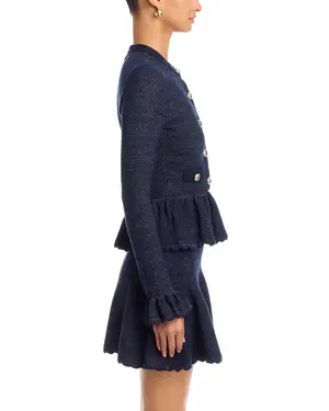 SELF-PORTRAIT Textured Knit Mini Dress