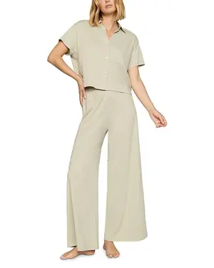 Eberjey Pima Cotton Pajama Set - Sandstone