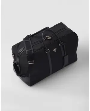 Prada Re-nylon And Saffiano Leather Duffle Bag