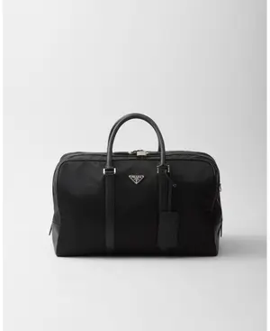 Prada Re-nylon And Saffiano Leather Duffel Bag