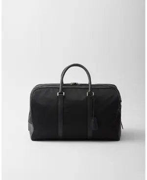 Prada Re-nylon And Saffiano Leather Duffel Bag