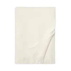 SFERRA Terranova Merino Wool Decorative Throw Ecru