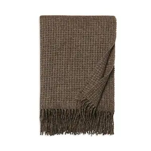 SFERRA Terranova Merino Wool Decorative Throw Khaki
