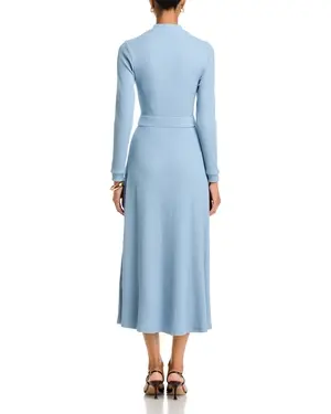 AREA STARS Molly Ribbed Midi Dress - Blue