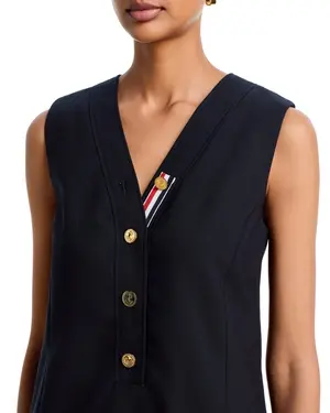 Thom Browne V-neck Mini Dress
