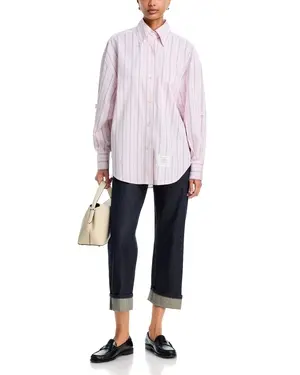 Thom Browne Cotton Cuffed Jeans