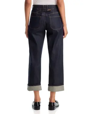 Thom Browne Cotton Cuffed Jeans