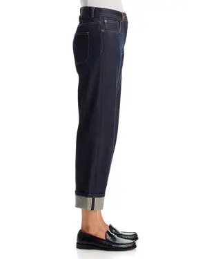 Thom Browne Cotton Cuffed Jeans