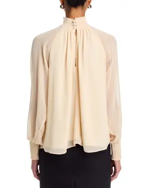 AREA STARS Siena Mock Neck Top