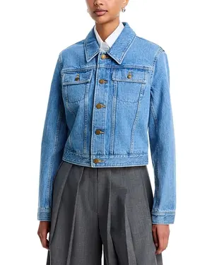 Thom Browne Cotton Trucker Jacket - Light Blue