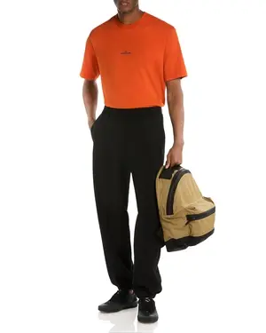 Stone Island Felpa Loose Fit Solid Cotton Sweatpants