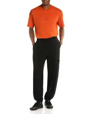 Stone Island Felpa Loose Fit Solid Cotton Sweatpants