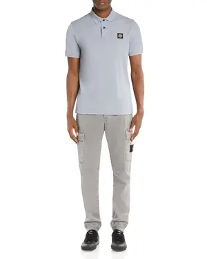 Stone Island Corta Slim Fit Patch Logo Cotton Blend Polo Shirt