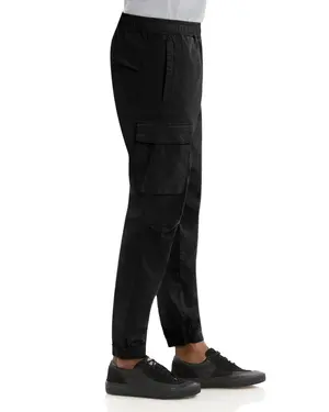 Stone Island Pantalone Slim Fit Tapered Cotton Blend Pants - Black