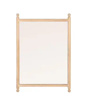 ROWENA INTERIORS Rectangular Wall Mirror With Wood Dowel Frame - Natural