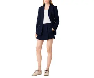 Maje Tailored Lurex Stripe Shorts