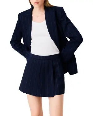 Maje Tailored Lurex Stripe Shorts