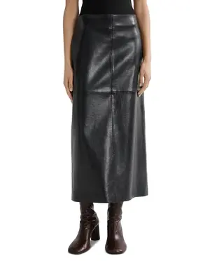 AGOLDE Leather Blend Midi Skirt