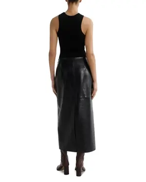 AGOLDE Leather Blend Midi Skirt