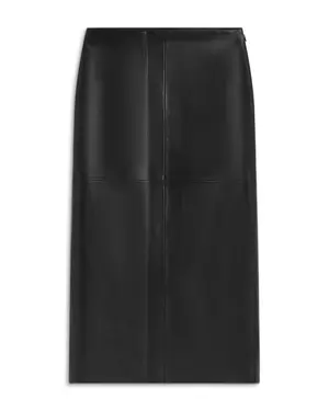 AGOLDE Leather Blend Midi Skirt